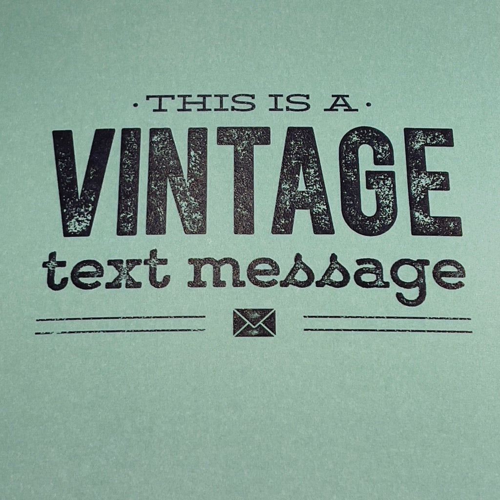 Vintage Text Message Analog Greeting Card – Tech Wellness